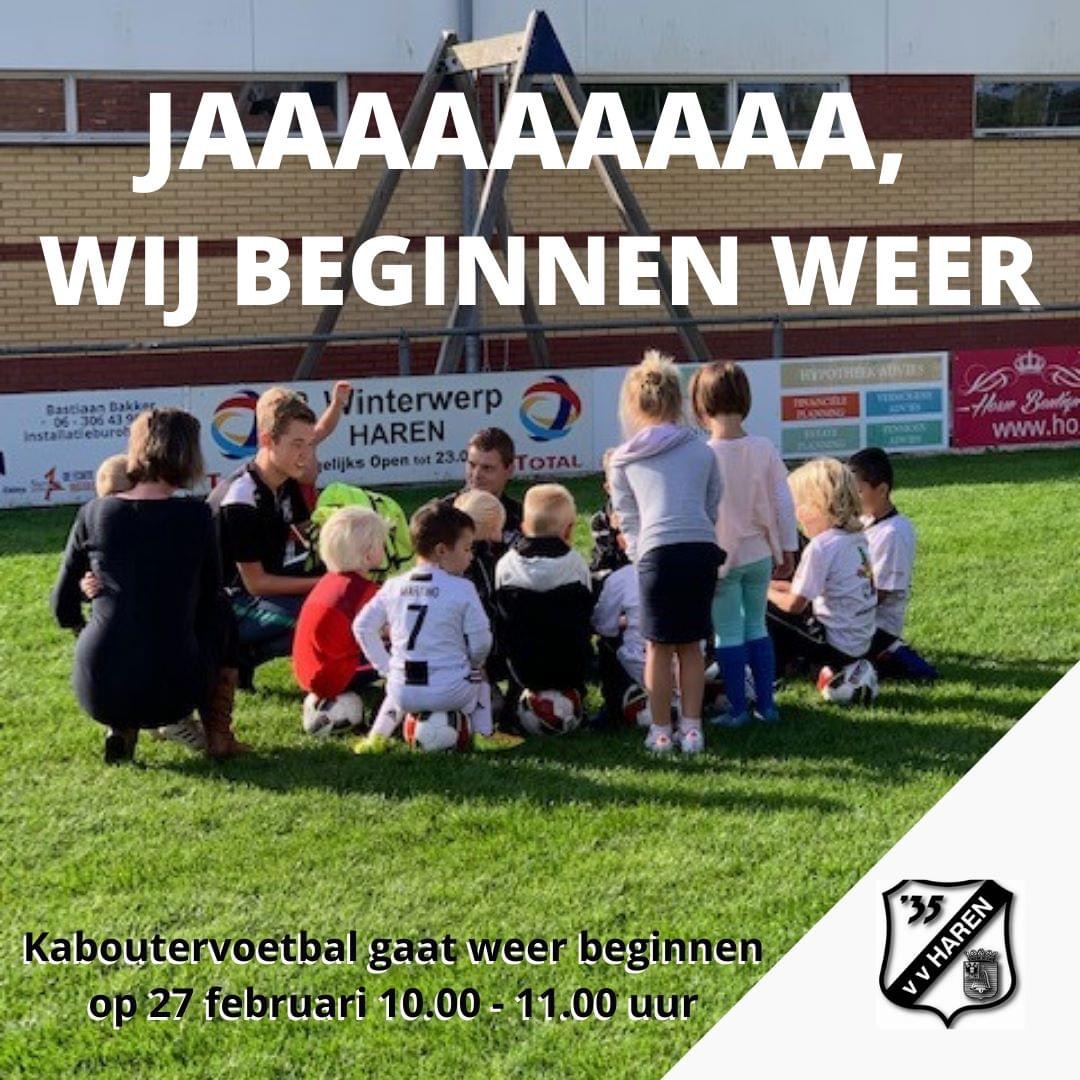 Kaboutertjes van vv Haren mogen weer gaan voetballen - Haren de Krant ...